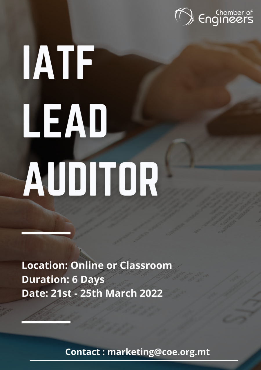 IATF Lead Auditor – Chamber of Engineers